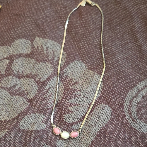 1928 | Jewelry | 928 Pink And Cream Necklace E46 | Poshmark